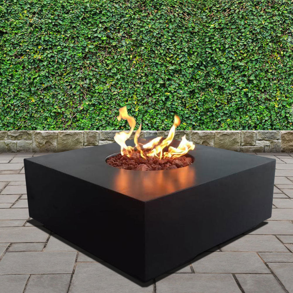 Praga Concrete Square Fire Pit – STONELUM